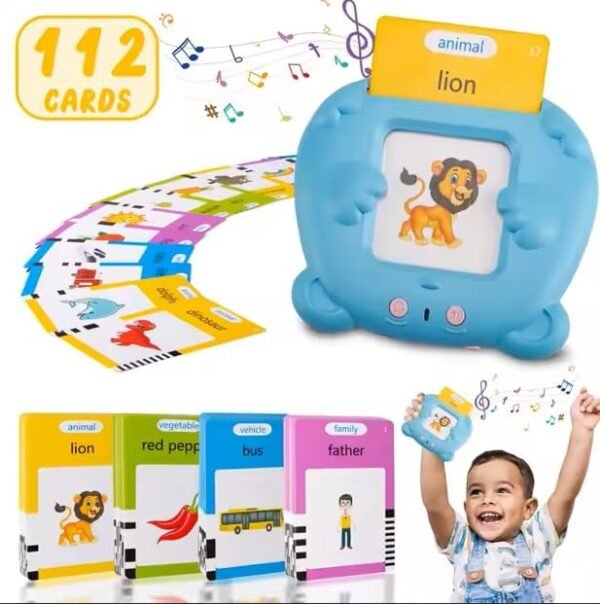 Talking Flash Cards (224 English Words) – Blue Color – Brighter Minds Play